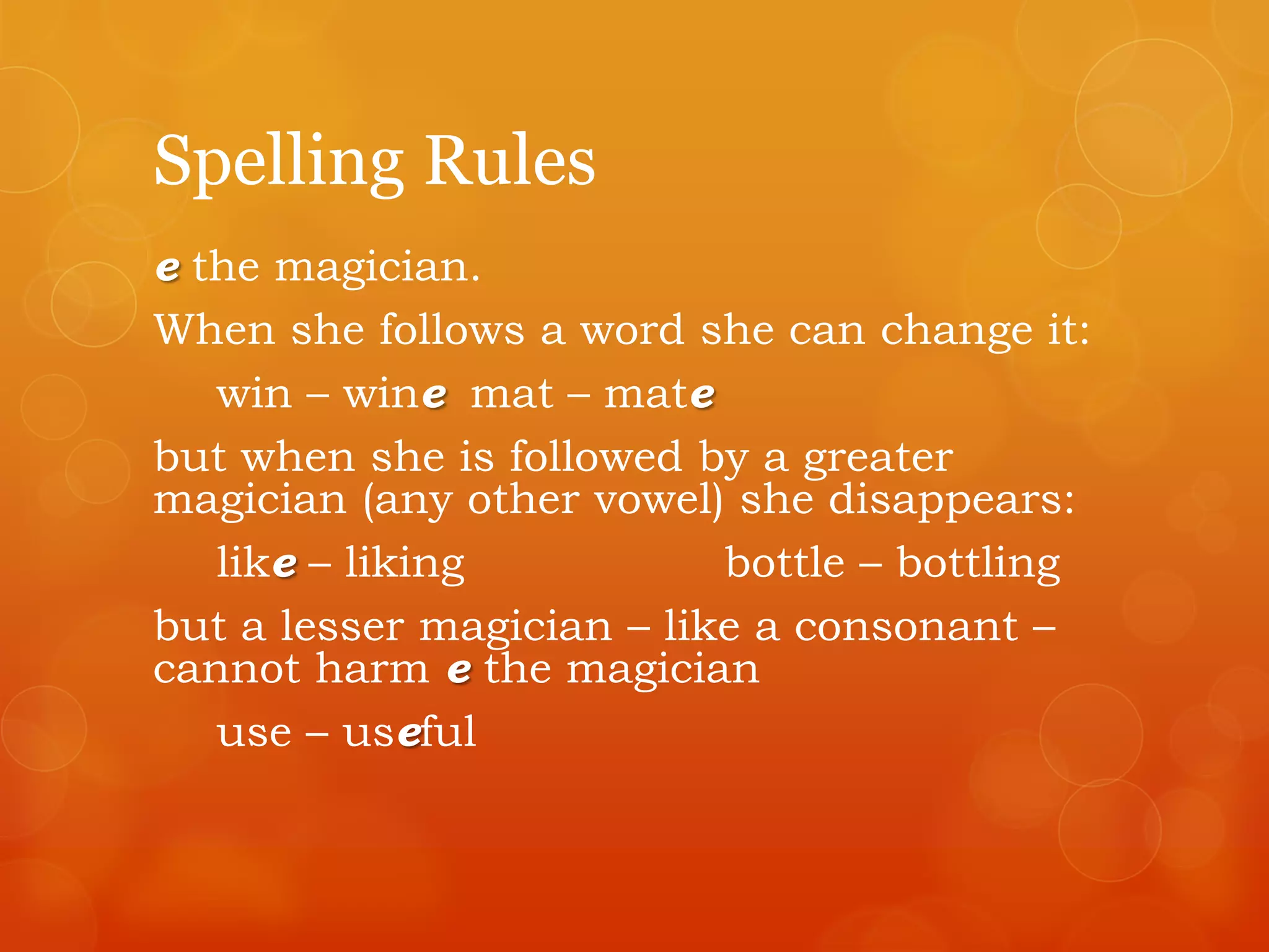 English basics spelling rules | PPTX