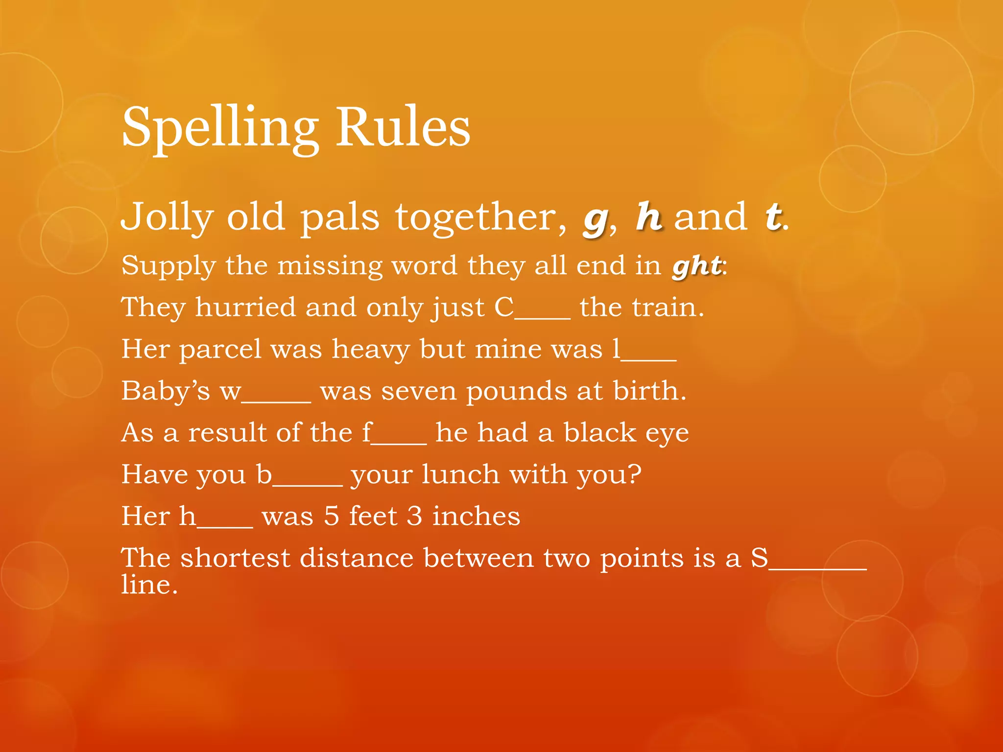 English basics spelling rules | PPTX