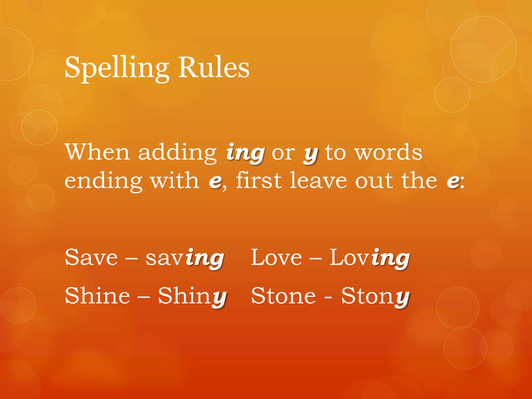English basics spelling rules | PPTX