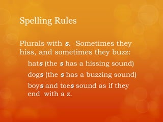 English basics spelling rules | PPTX