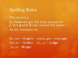 English basics spelling rules | PPTX