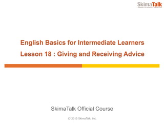 English basics for intermediate learners lesson 18 | PPT | Free Download