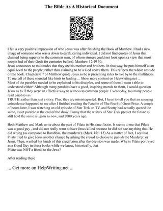 English B Hl Ib Paper 2 Example Essay Reason I | PDF