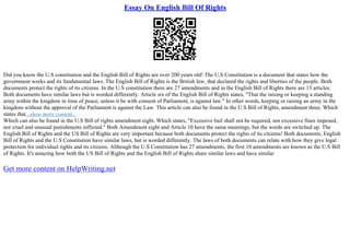 English Bill Of Rights | PPT