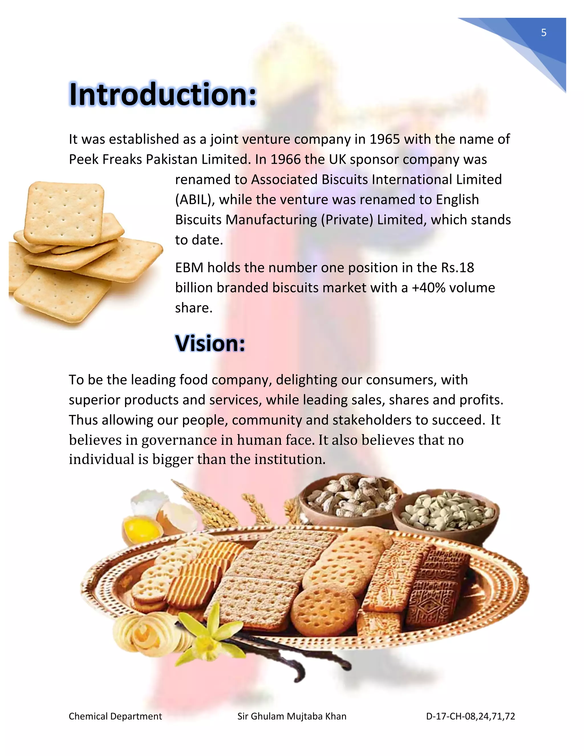 Report of English Biscuits Manufacturing Peek Freans | PDF