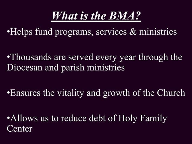 English BMA Presentation 2012 | PPT