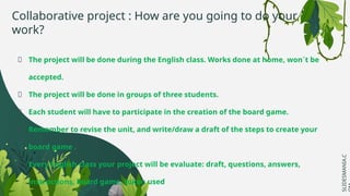 English Board game project.pptx about living things | PPTX