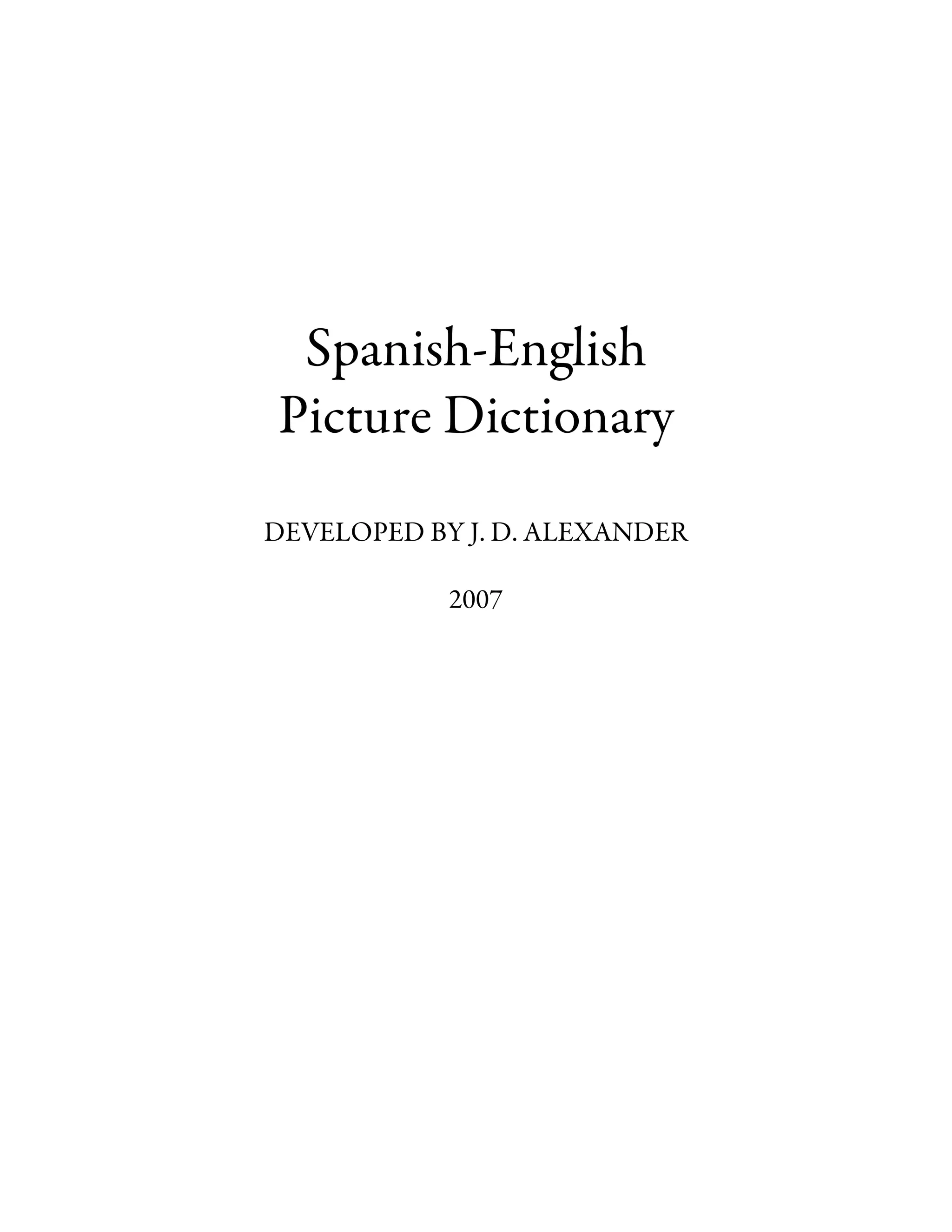 English book spanish - picture dictionary | PDF