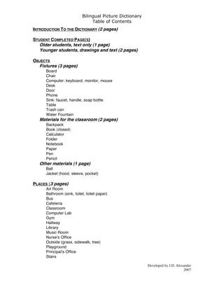 English book spanish - picture dictionary | PDF