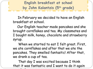 English breakfast at school | PPT