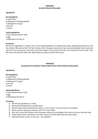 English Breakfast at School | PDF