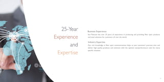 Company Brochure of Sun telecom(FTTH/FTTx Total Solution Supplier) | PDF