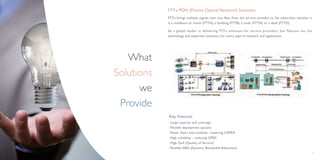 Company Brochure of Sun telecom(FTTH/FTTx Total Solution Supplier) | PDF