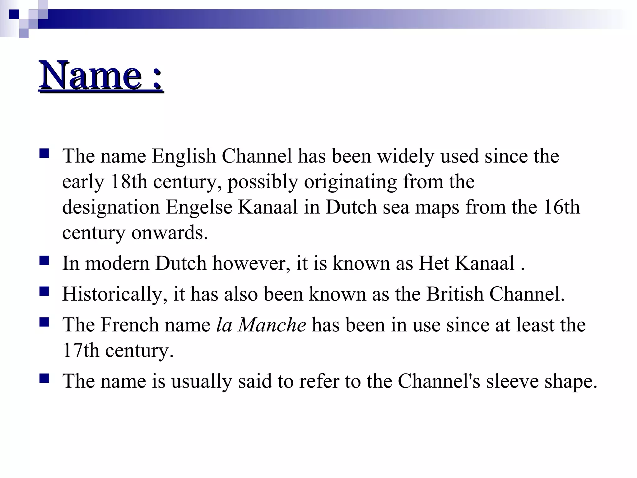 English channel | PPT