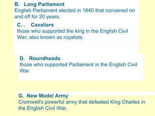 English Civil War Glorious Revolution Powerpoint.ppt