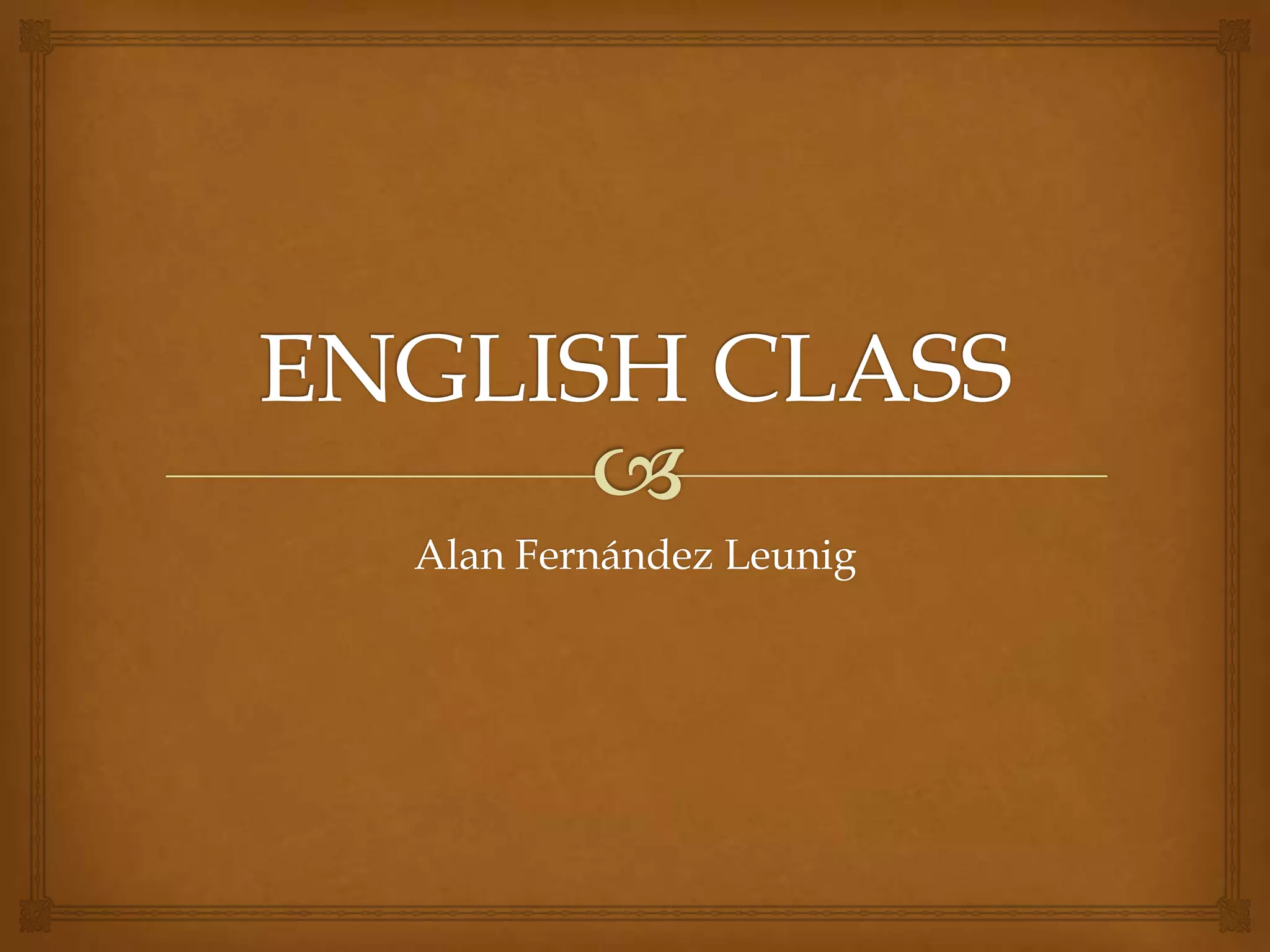 English class | PPTX