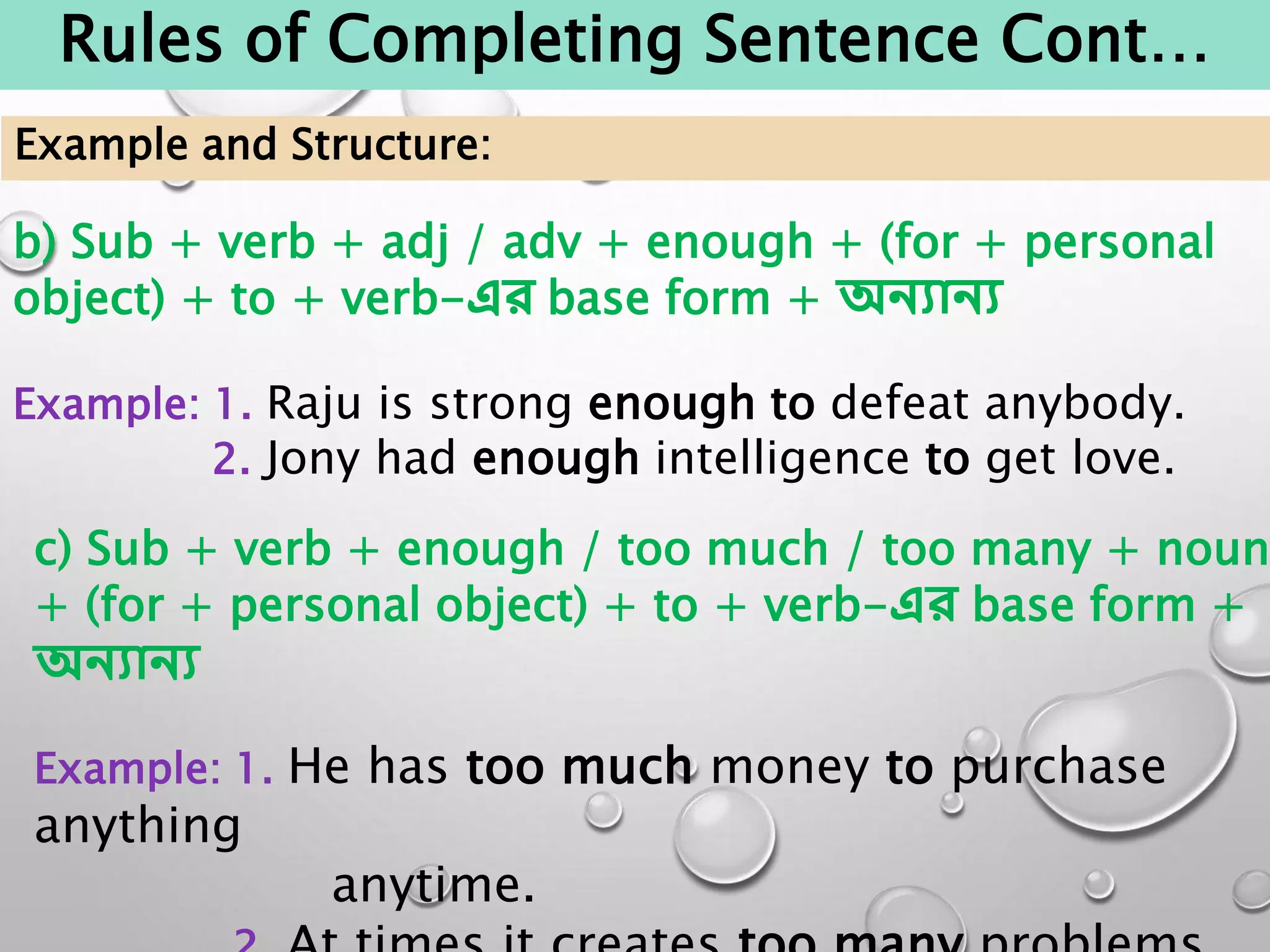 English Class-Part 1- Completing Sentence (PowerPoint).pptx
