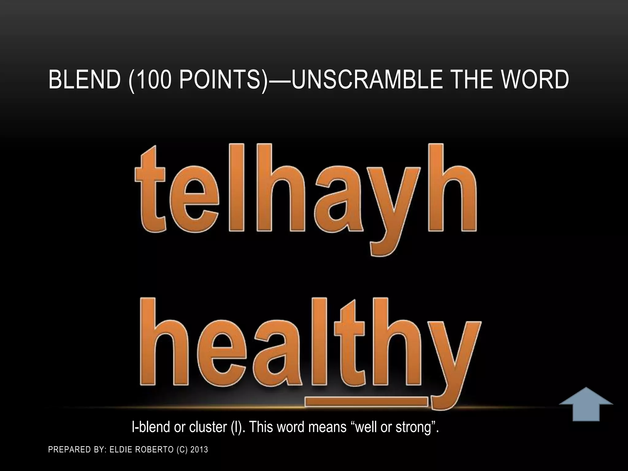 English class unscramble words game | PPSX