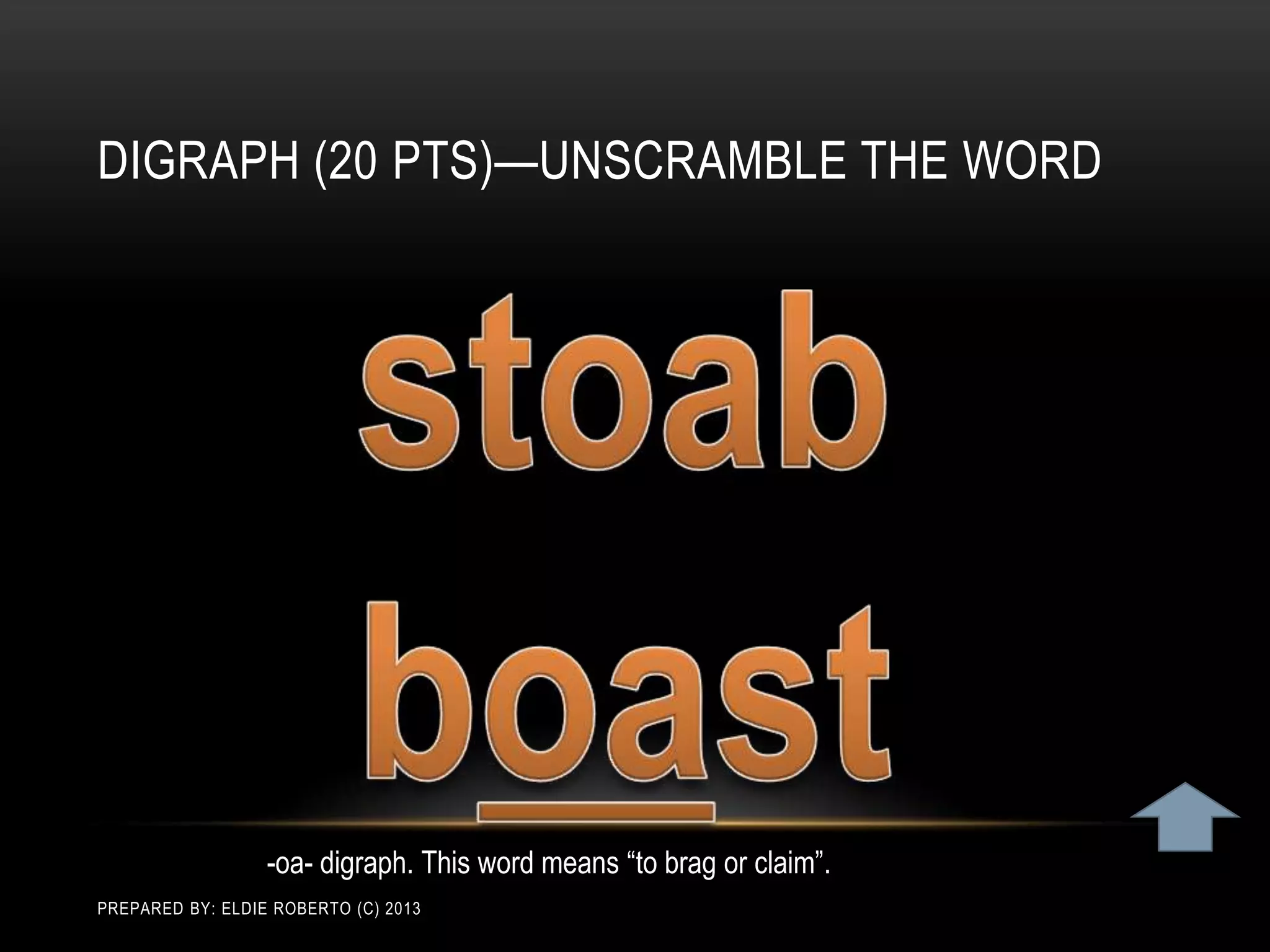 English class unscramble words game | PPSX