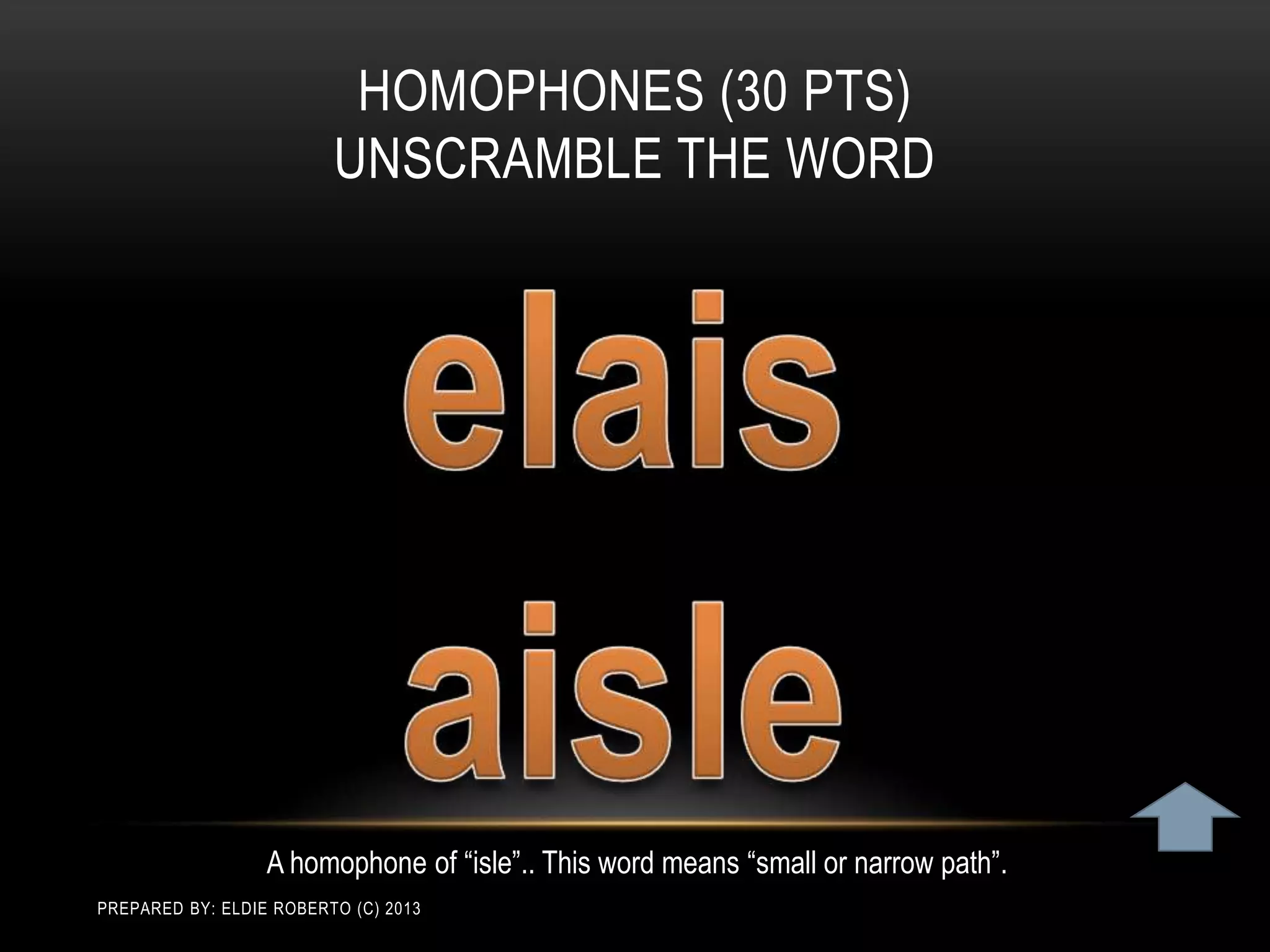 English class unscramble words game | PPSX