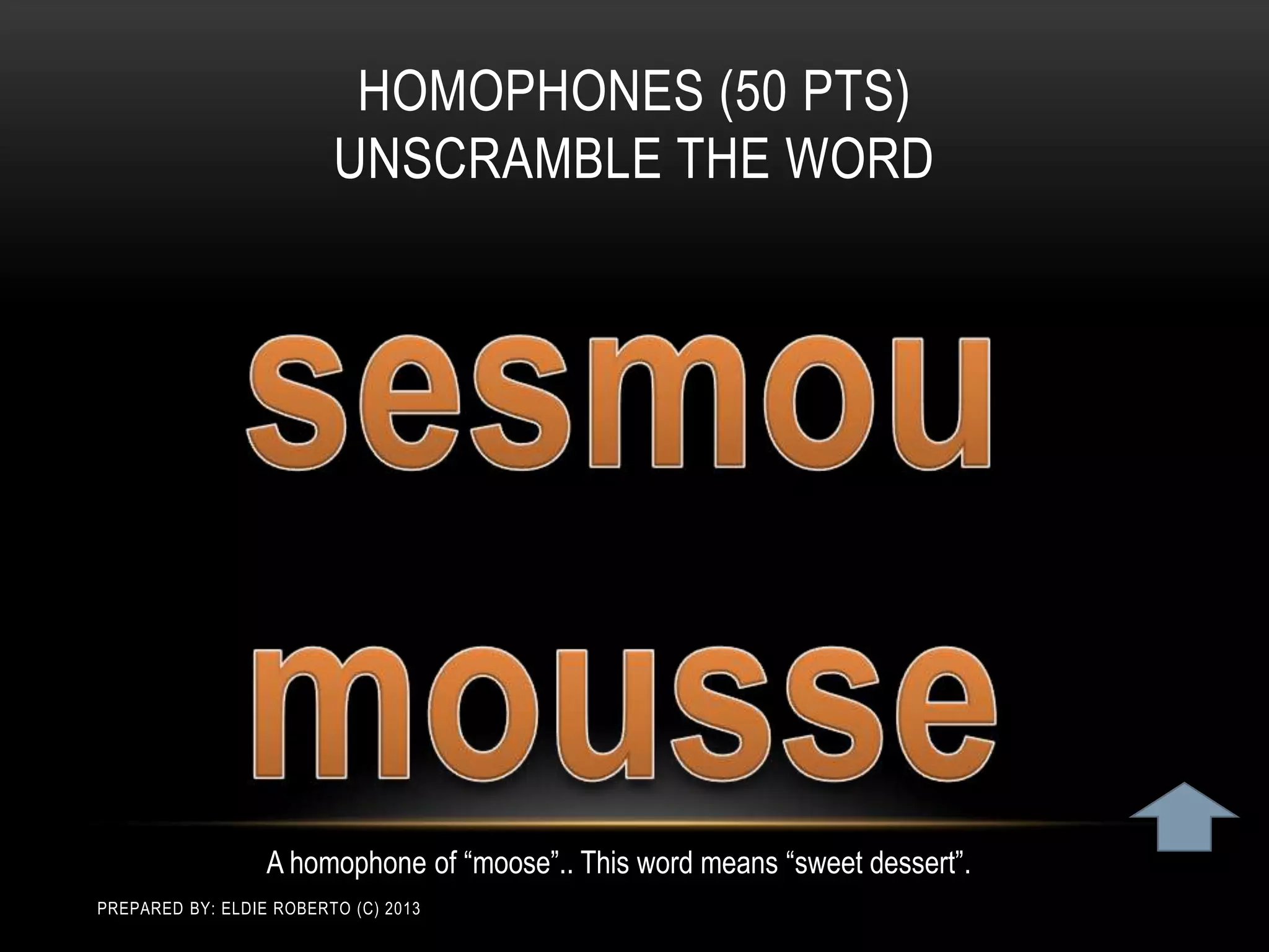 English class unscramble words game | PPSX