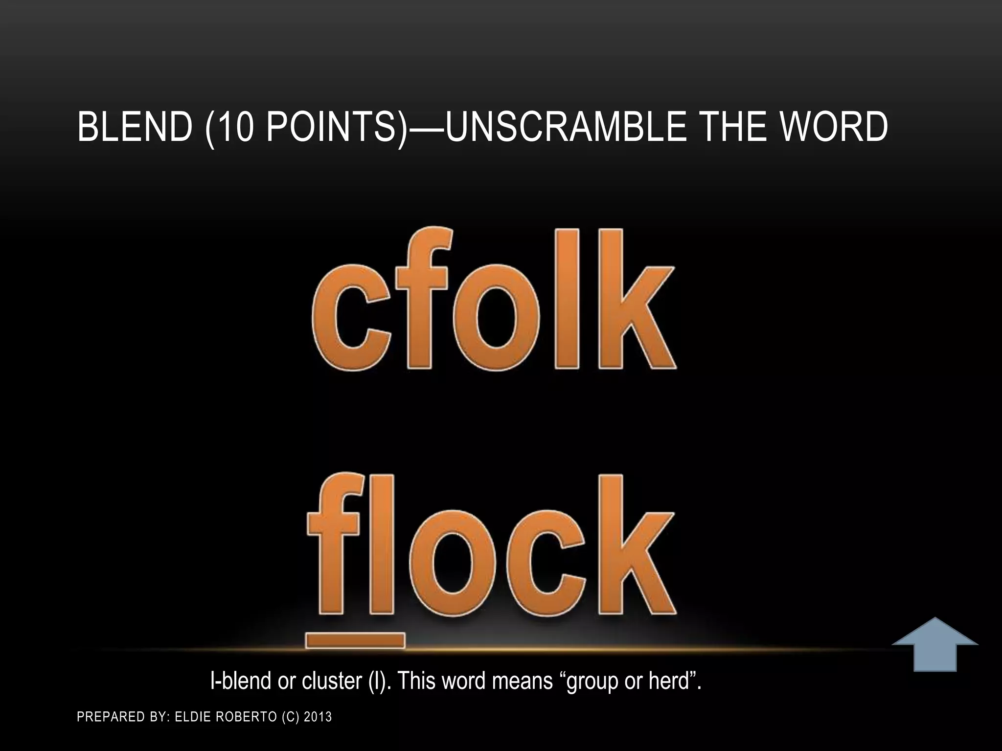 English class unscramble words game | PPSX