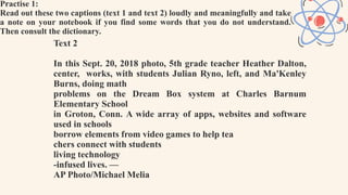 Materi tentang Creating Caption for XII grade. Sudah termasuk ...