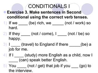 English class 18: Conditionals / would rather and had better | PPT