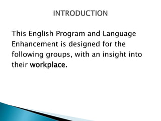 English classes program | PPTX