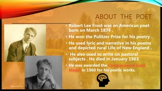 the road not taken by robert frost | PPTX
