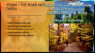 the road not taken by robert frost | PPTX