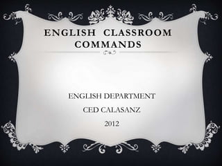 English classroom commands | PPTX