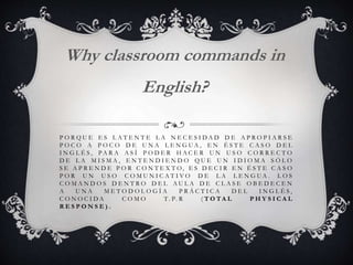 English classroom commands | PPTX