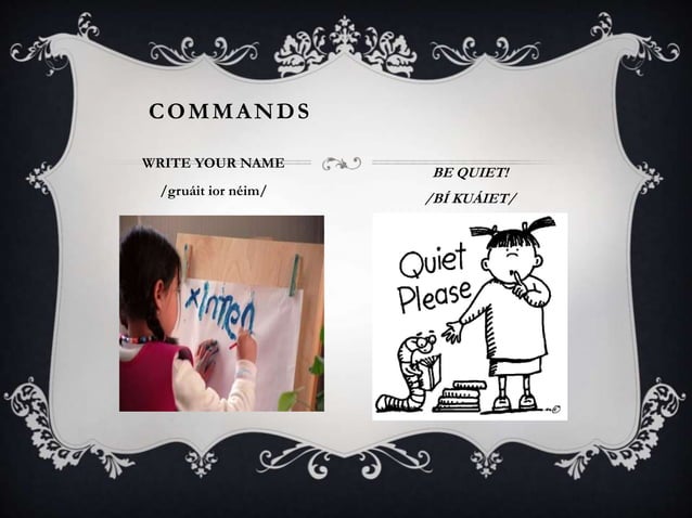 English classroom commands | PPTX