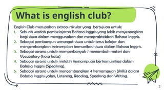 Englishhhh Club Power Point Presentation | PPTX