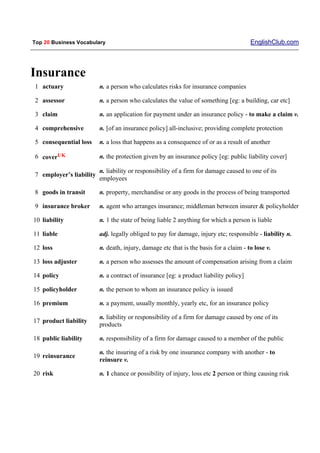 English club top-20-business-vocabulary | PDF