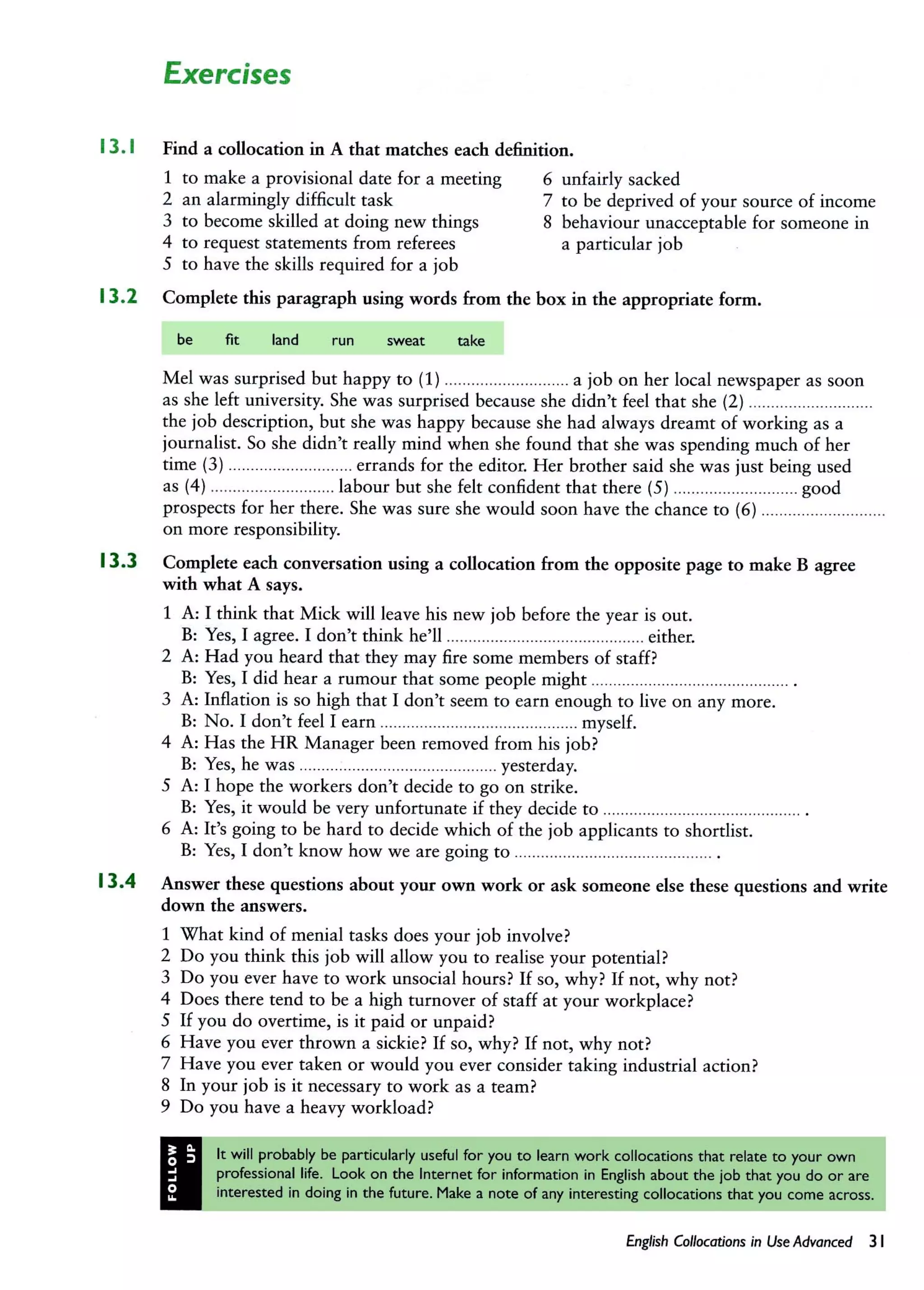 English collocations in use (advanced) | PDF