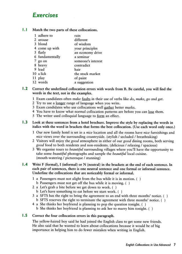 English collocations in use (advanced) | PDF | Free Download