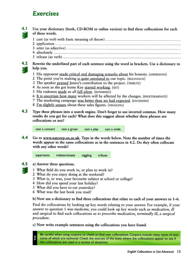 English collocations in use (advanced) | PDF | Free Download