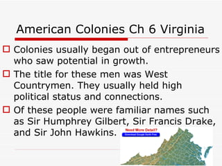 English colonies | PPT