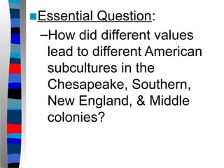 English Colonies during colonial times.. | PPTX