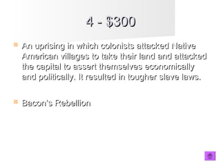 English colony regions jeopardy | PPT