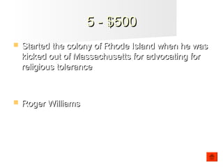 English colony regions jeopardy | PPT