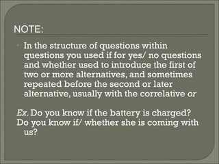 Questions within Sentences | PPT