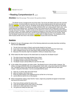 English comprehnsion level 6 passage_6 | PDF
