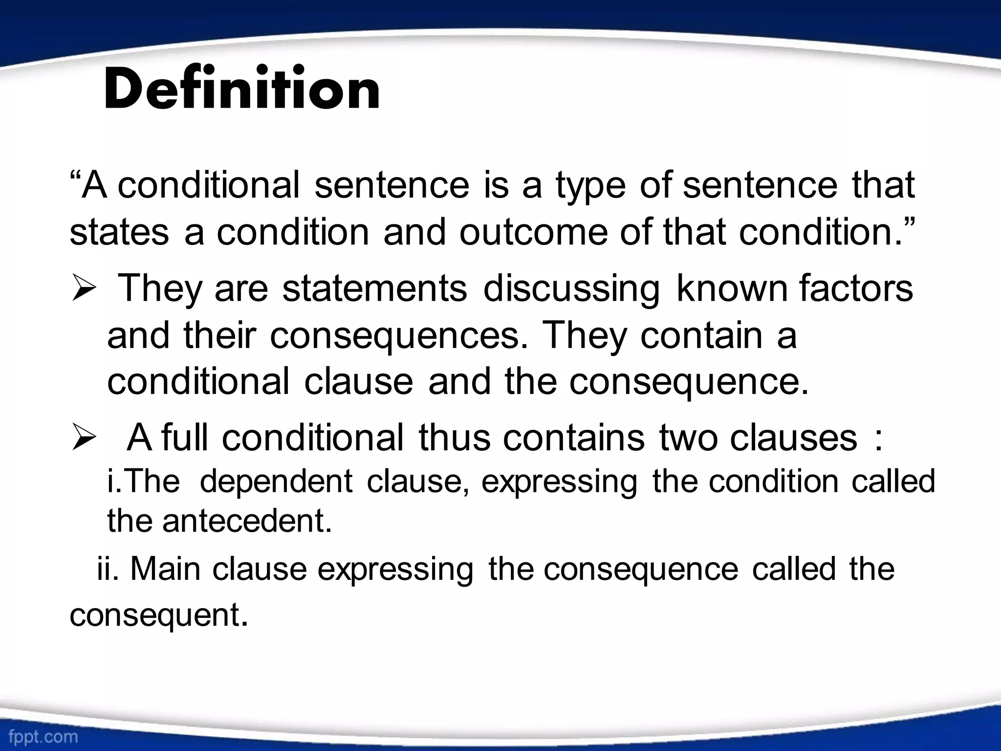 English conditional sentances | PPT