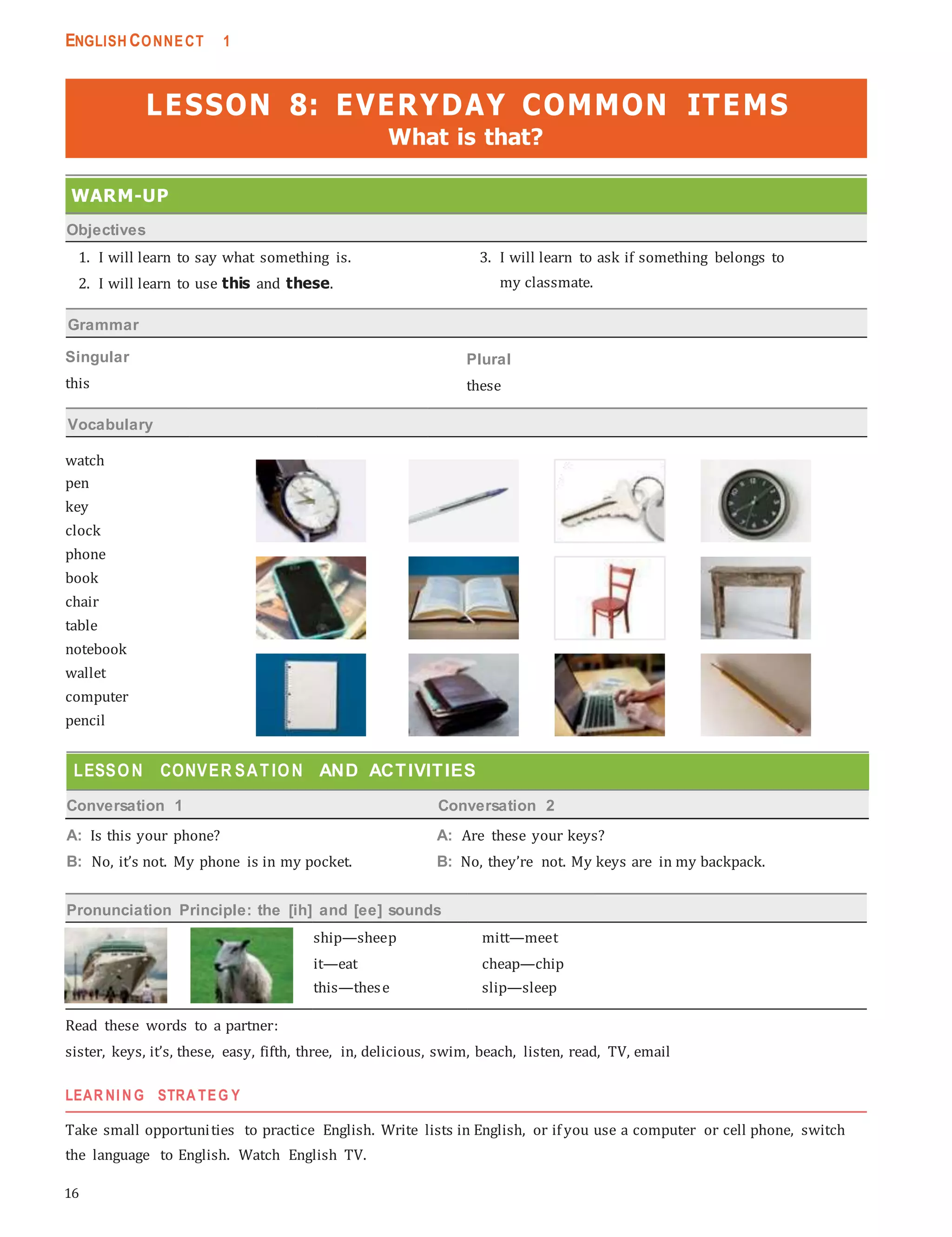 English connect 1 manual | DOCX