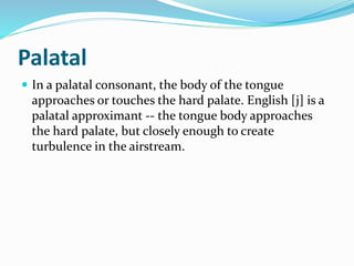 English consonants and classification | PPTX