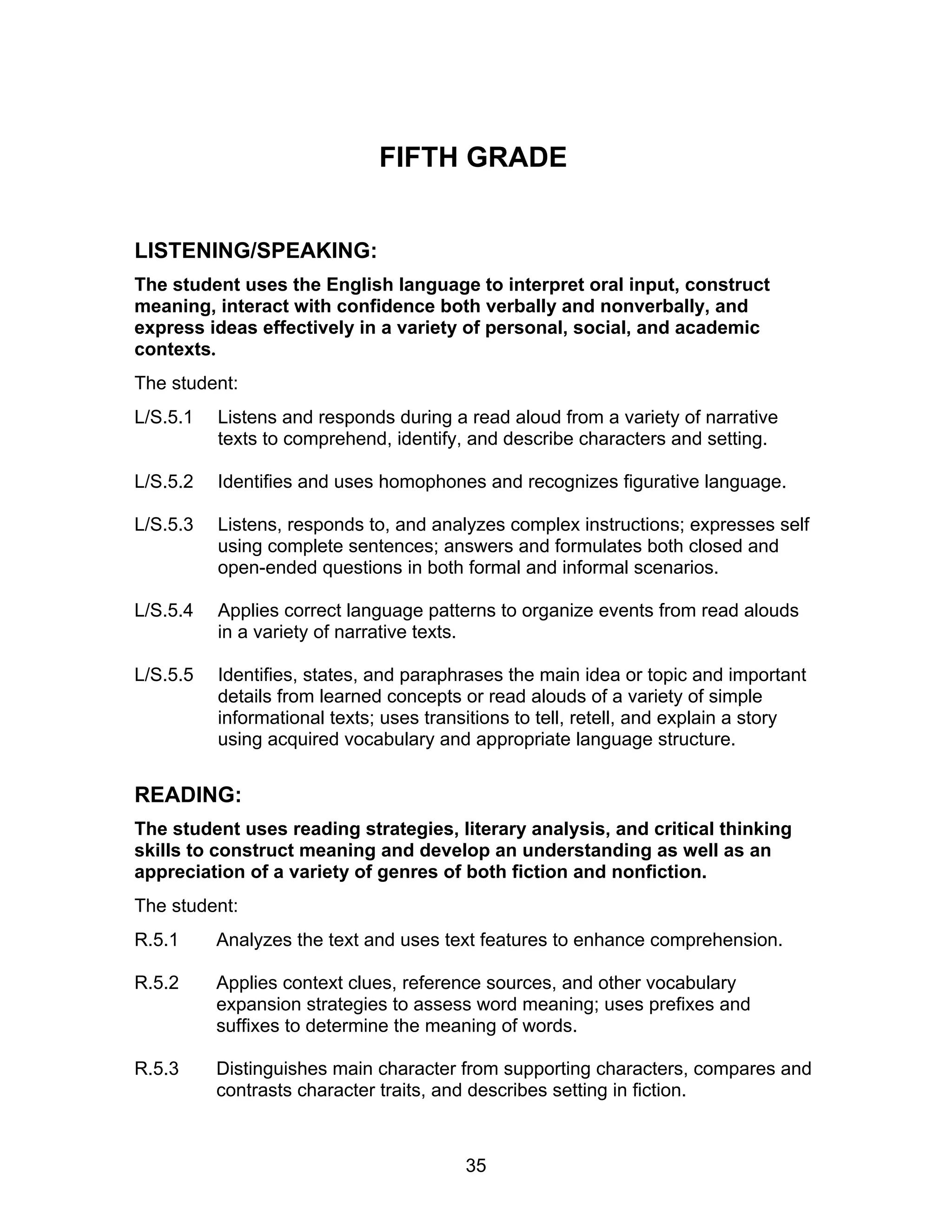 English content standards and grade level expectations Puerto Rico 2007 ...