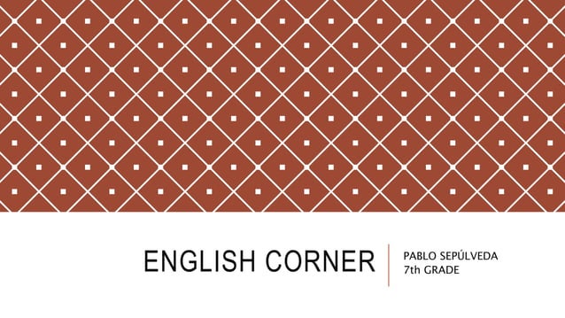 English corner | PPT